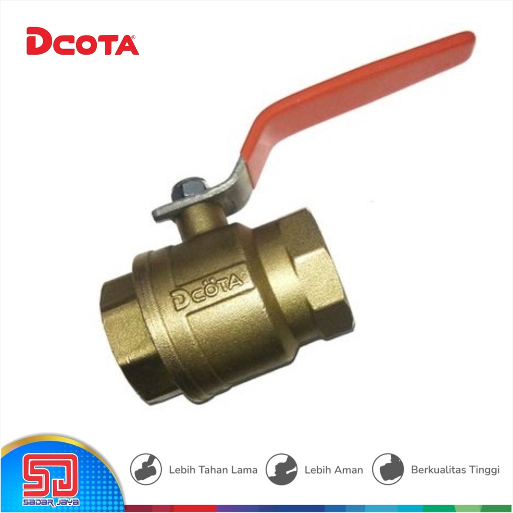 Jual DCOTA Ball Valve 1 1/2" 1 1/4" Katup Keran Stop Kran Drat Kuningan Satu Seperempat Inch ...