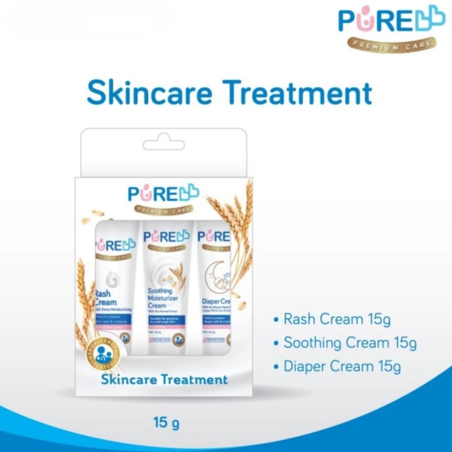 Jual PURE BB Skin Care Treatment Set Travel Baby Soothing Diaper Rash ...
