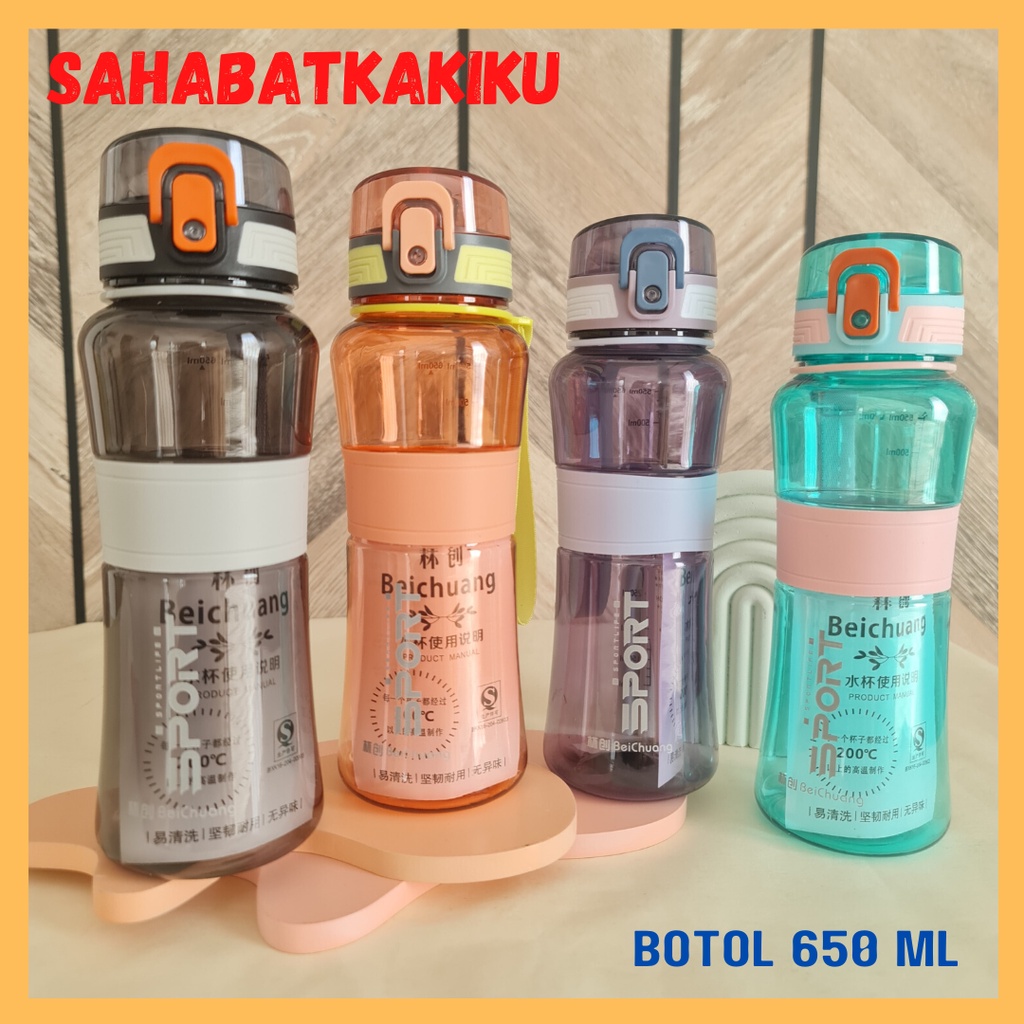 Jual Botol Minum Dewasa Sport 650ML / Botol Minum Olahraga BPA FREE ...