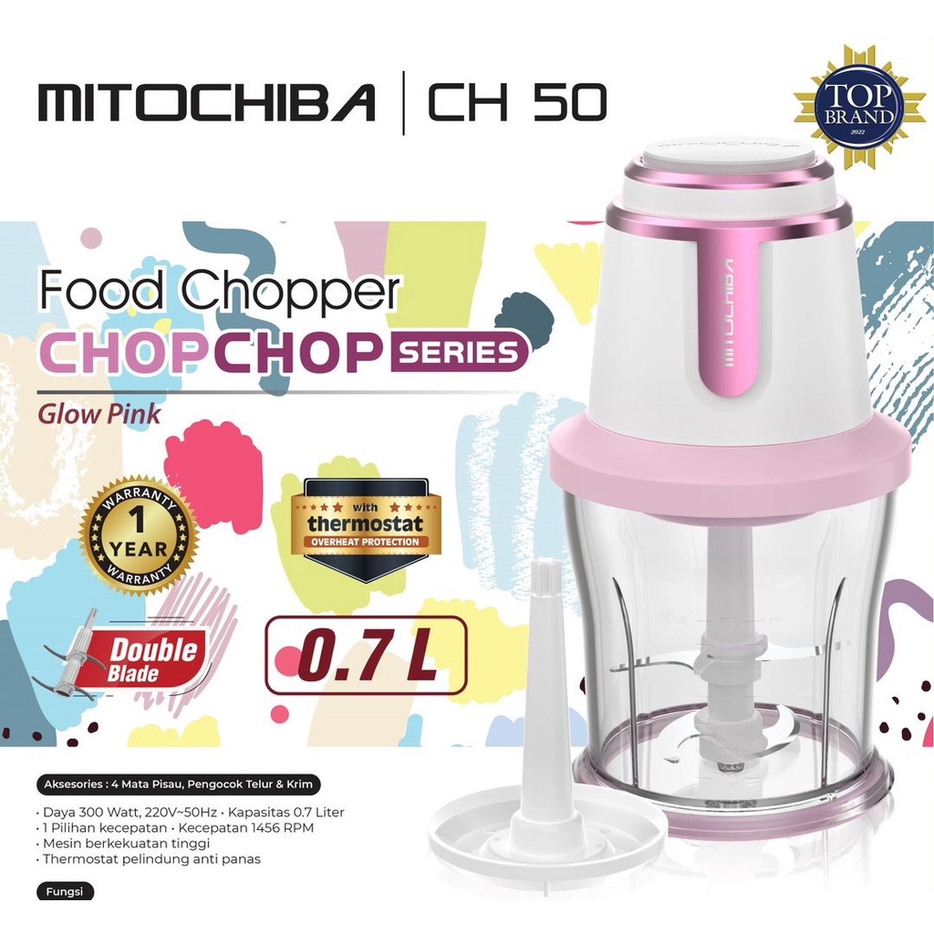 Jual MITOCHIBA Food Magic Chopper CH-50 Blender 0.7L Alat Penghalus ...