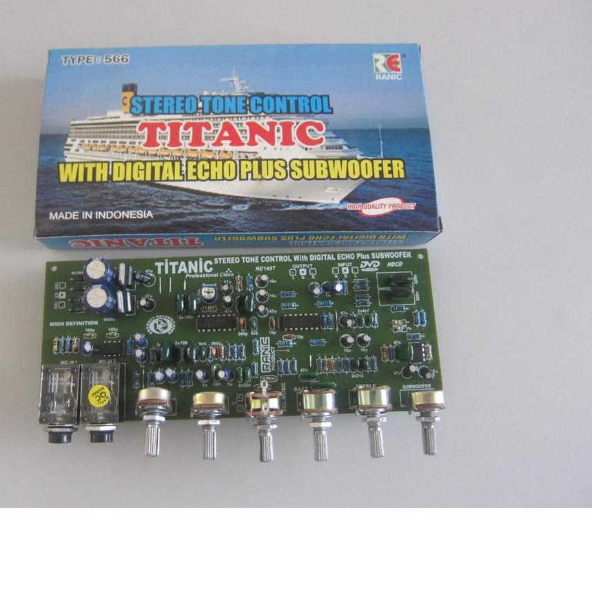 Jual Kit Tone Control Stereo With Mic Echo Plus Subwoofer titanic ...