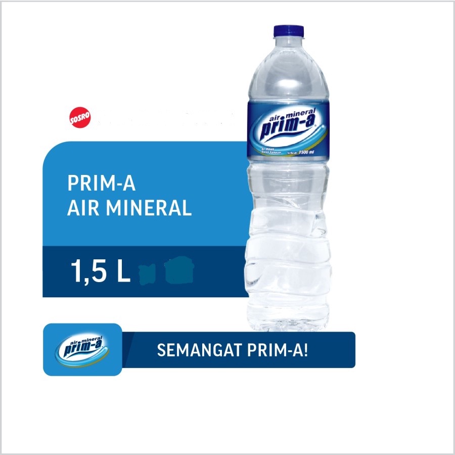 Jual AIR MINUM MINERAL PRIM-A BOTOL 1500 ML SOSRO | Shopee Indonesia