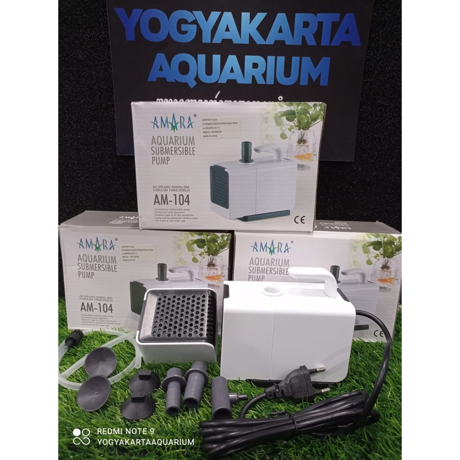 Jual AMARA AM 104 Aquarium Submersible Pump/Pompa Kolam Hidroponik | Shopee Indonesia