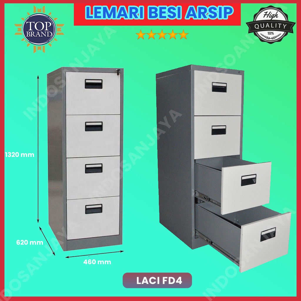 Jual Filling Kabinet Besi 4 Susun Laci Cabinet Laci Dokumen Arsip ...