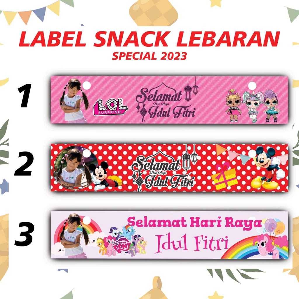 Jual Cetak Label Snack Lebaran l Label Snack Ulang Tahun l Label Snack ...