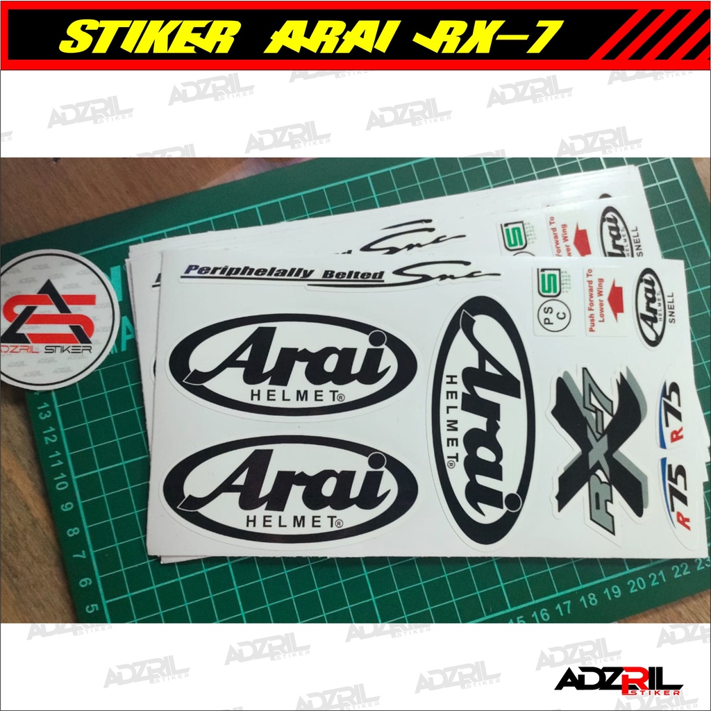 Jual STICKER HELM ARAI RX-7 /STIKER ARAI /STKER RX- 7 ARAI /STIKER HELM ...