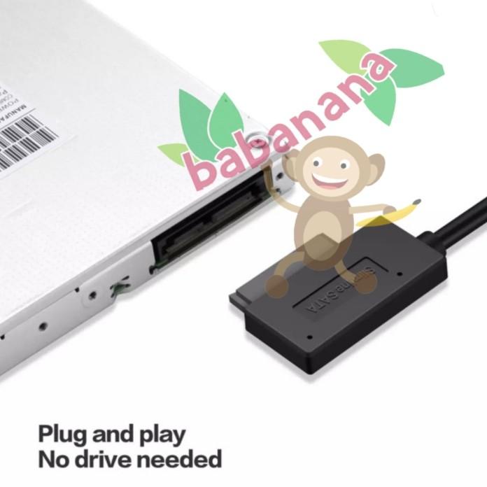 Jual Kabel Slim Line Sata to dual usb dvd rw rom external konverter ...