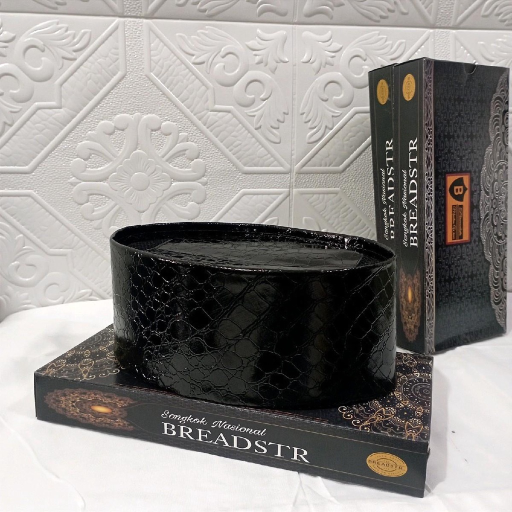 Jual Peci Songkok Kopiah Hitam Polos Motif Kulit Buaya Tinggi 10 Merk ...