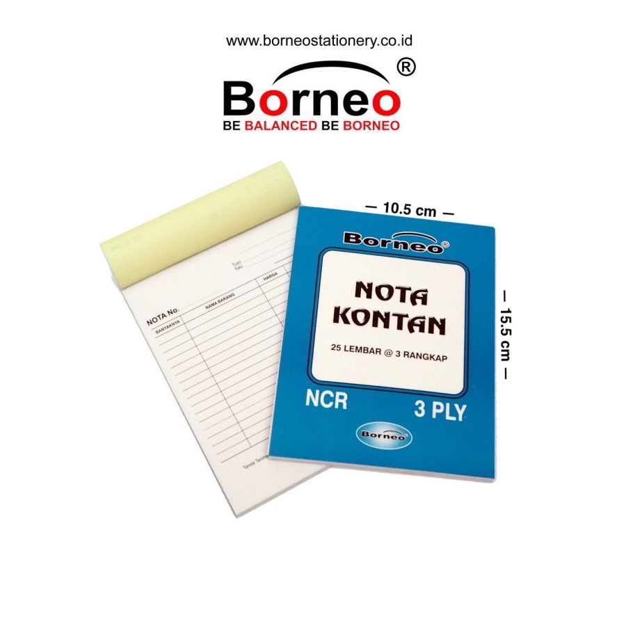Jual Buku Nota Kecil 25 Lembar 3 Ply Kontan Borneo Notes Jualan Jual ...