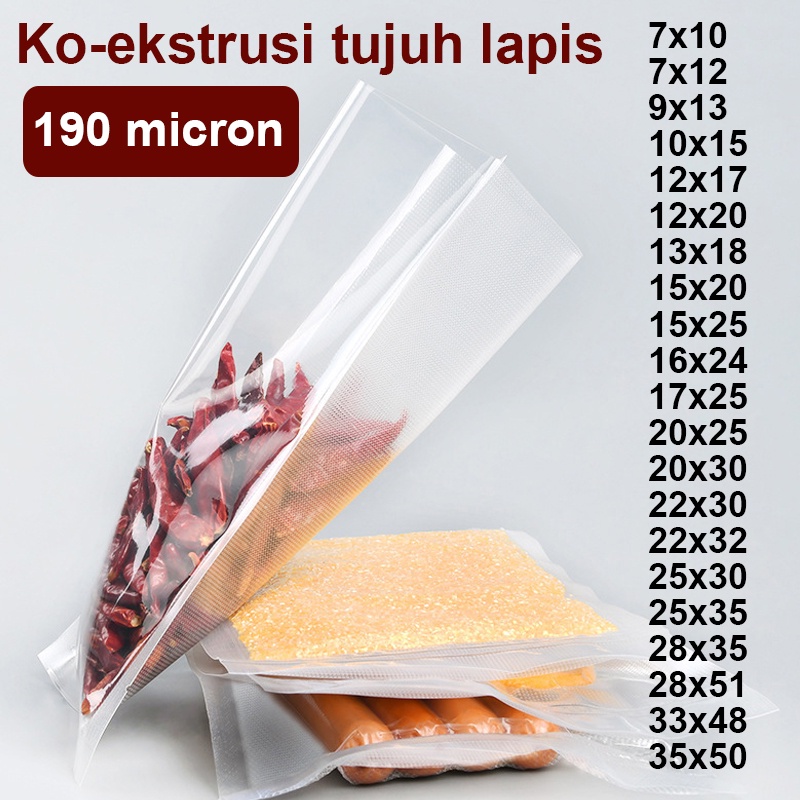 Jual Kantong Plastik Pembungkus Makanan BENING \ Plastik Vakum Emboss ...