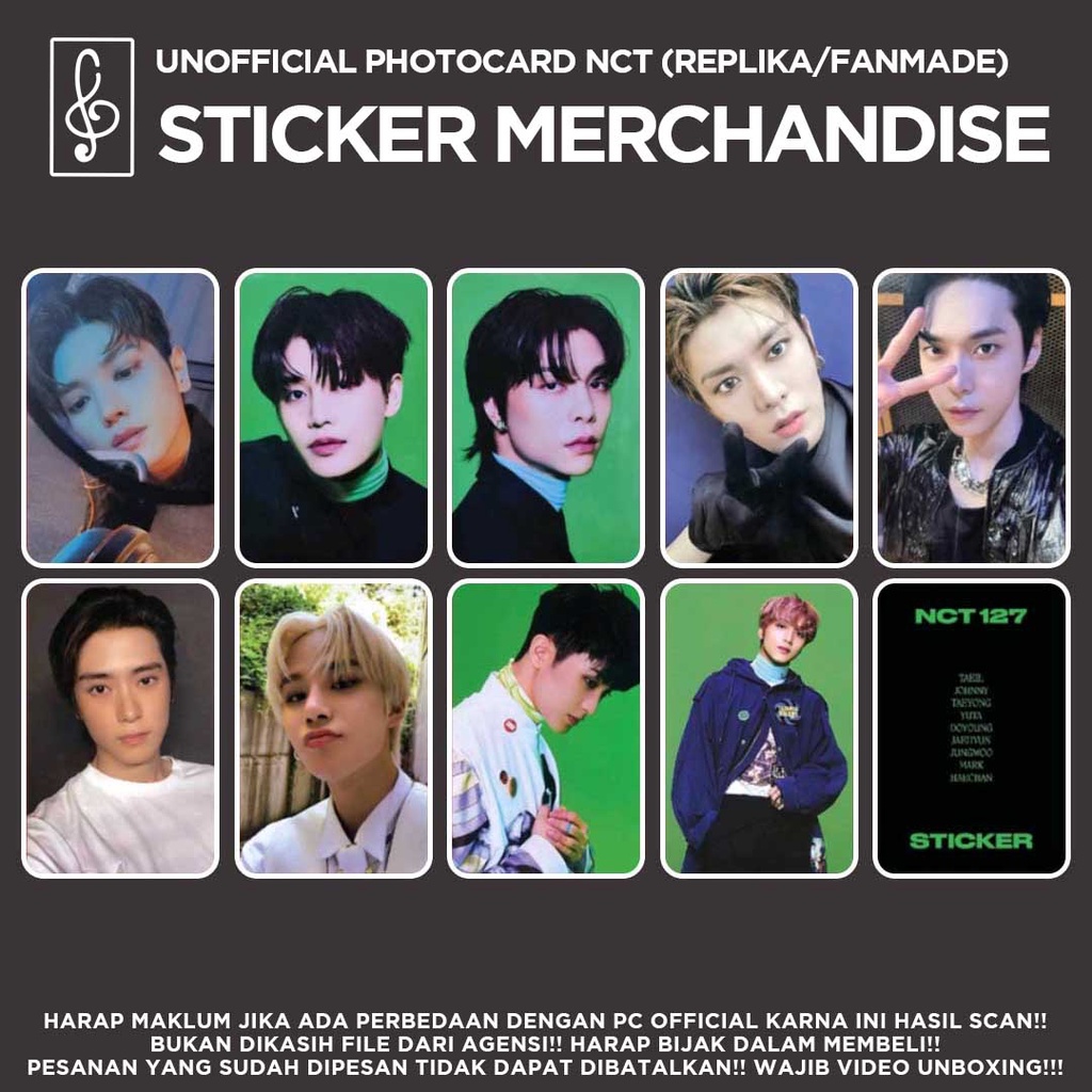 Jual [REPLIKA NCT 127] PHOTOCARD MD STICKER MERCHANDISE UNOFFICIAL ...