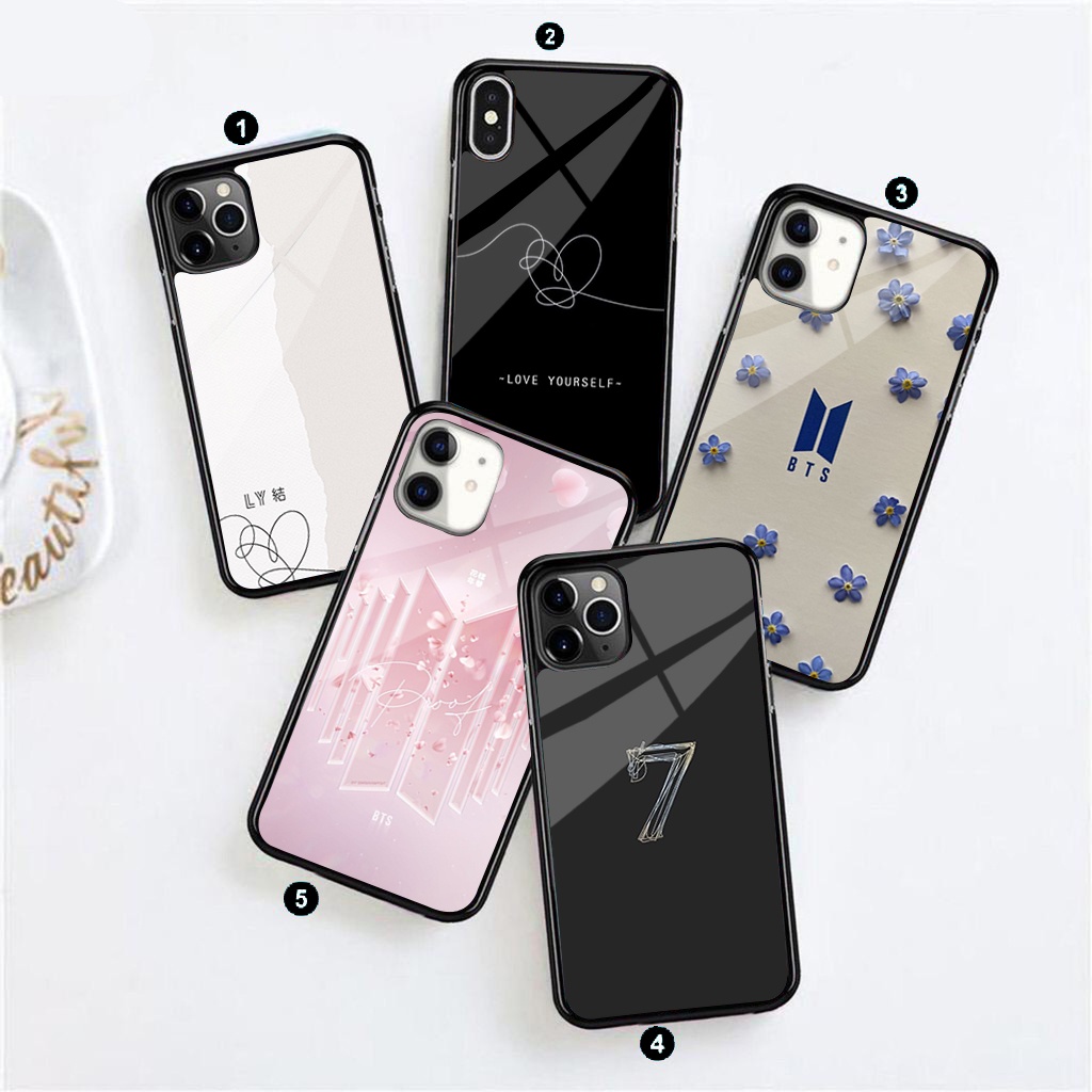 Jual (BT167) Case Kpop BTS Logo Aesthetic Custom Glossy Casing All Type ...