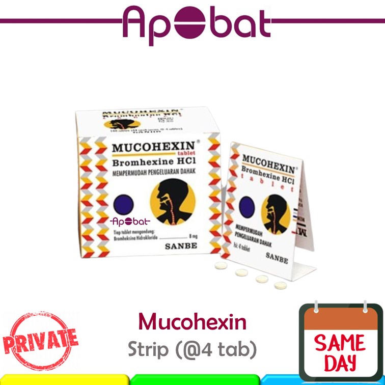 Jual - ApObat - Mucohexin STRIP isi 4 Tablet Obat Batuk Berdahak Kaplet ...