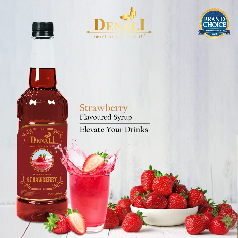 Jual Denali Syrup Strawberry (Strawberry Denali Sirup) | Shopee Indonesia