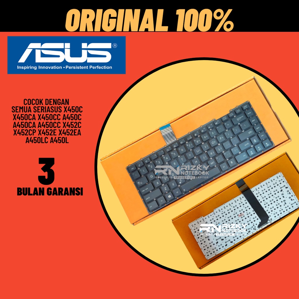 Jual Keyboard Laptop ASUS X450C X450CA X450CC A450C A450CA A450CC X452C ...