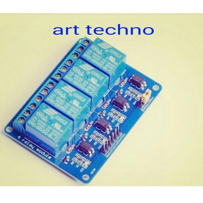 Jual kzp39 relay module 4 channel 5 volt dc 5V DC Arduino uno R3 NANO ...