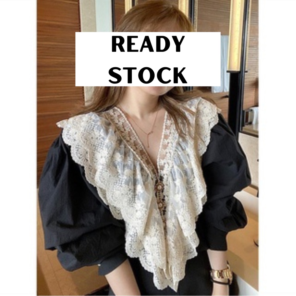 Jual MEIHWA | READY STOCK (Tersedia Ukuran Besar) Blouse Vintage Style ...