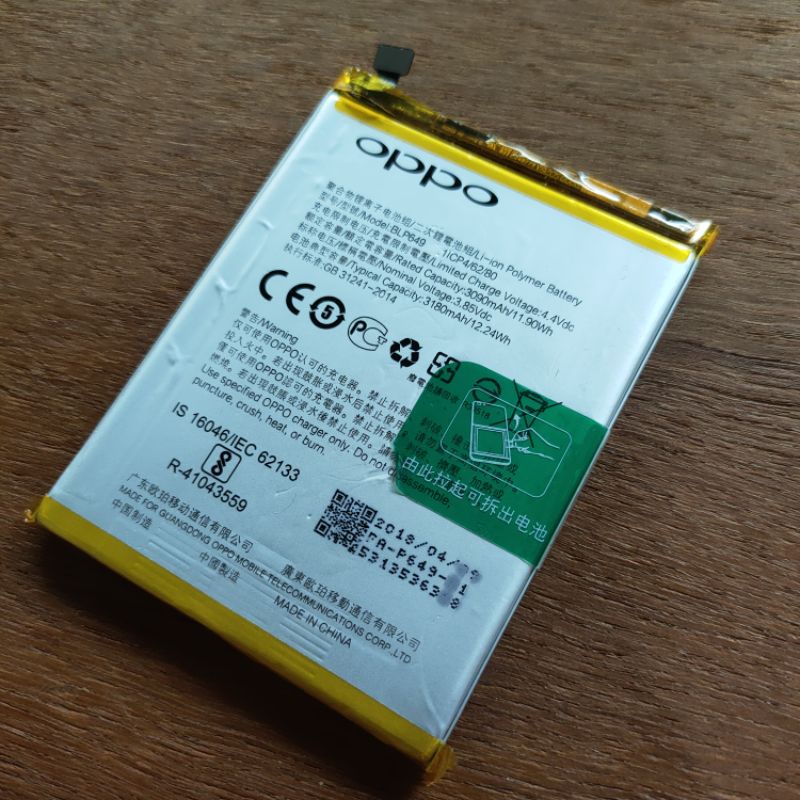 Jual Baterai Batre Oppo a83 BLP649 Original copotan | Shopee Indonesia