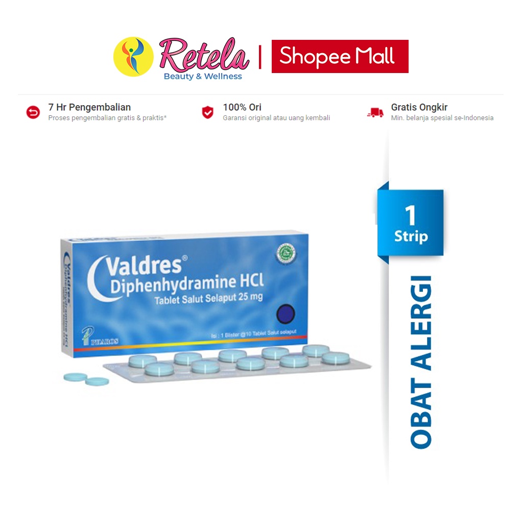 Jual Valdres 25 mg 1 Strip isi 10 Tablet / Mengatasi Gangguan Sulit ...