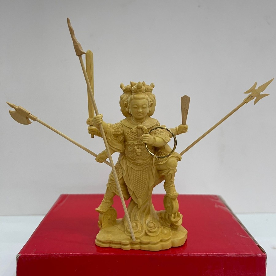 Jual patung dewa naca / naca / nacha -3 wajah - kayu - 4 inch - Polos ...