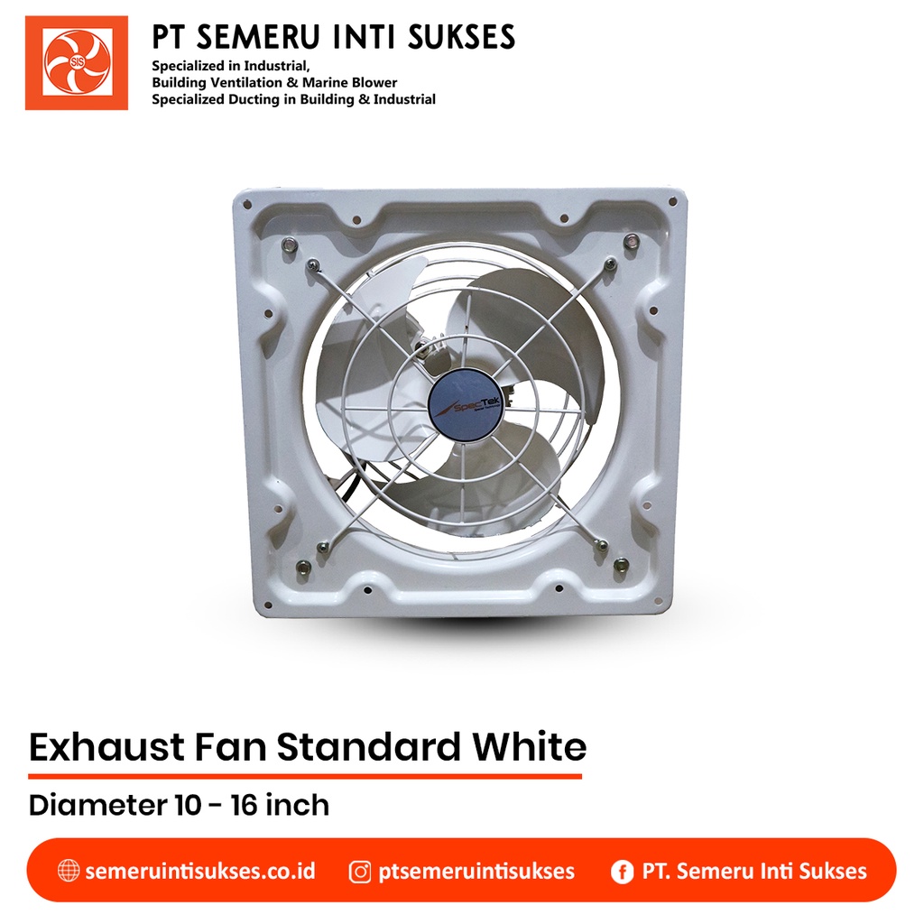 Jual SPECTEK EXHAUST FAN STANDARD WHITE 10 INCH/KIPAS ANGIN HISAP PUTIH ...