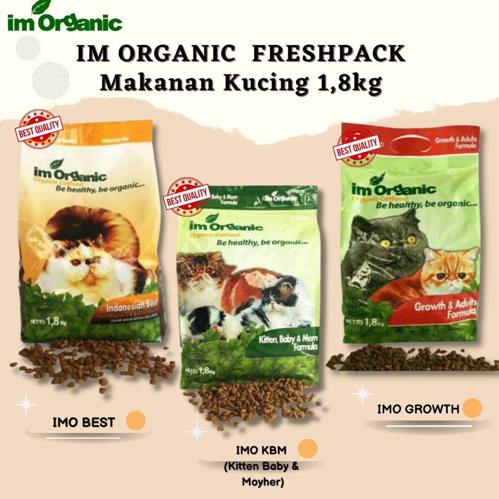 Jual IMO ORGANIC KITTEN BABY MOTHER 1,8KG/IMO BEST 1,8KG/IMO GROWTH 1 ...