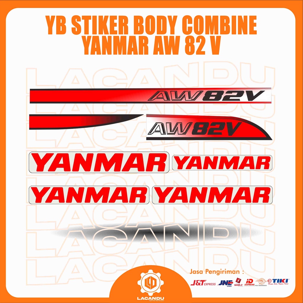 Jual YB STIKER BODY COMBINE YANMAR AW 82 V for COMBINE HARVESTER LACANDU PART | Shopee Indonesia