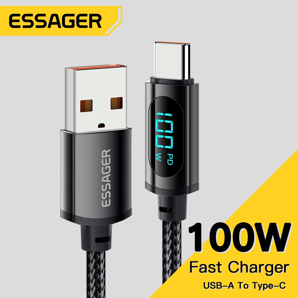 Jual Essager Kabel Charger 5A 100W Type-C QC PD Dengan Display Digital ...