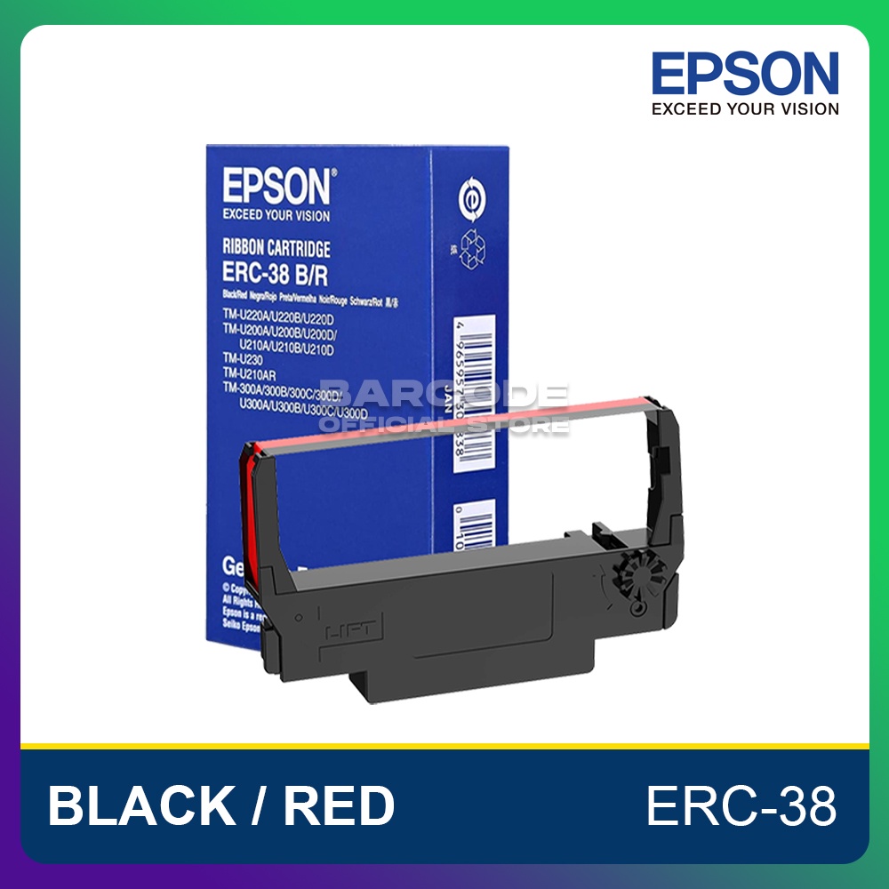 Jual Epson Ribbon Cartridge ERC-38 Black Red TM-U220 Series Original ...