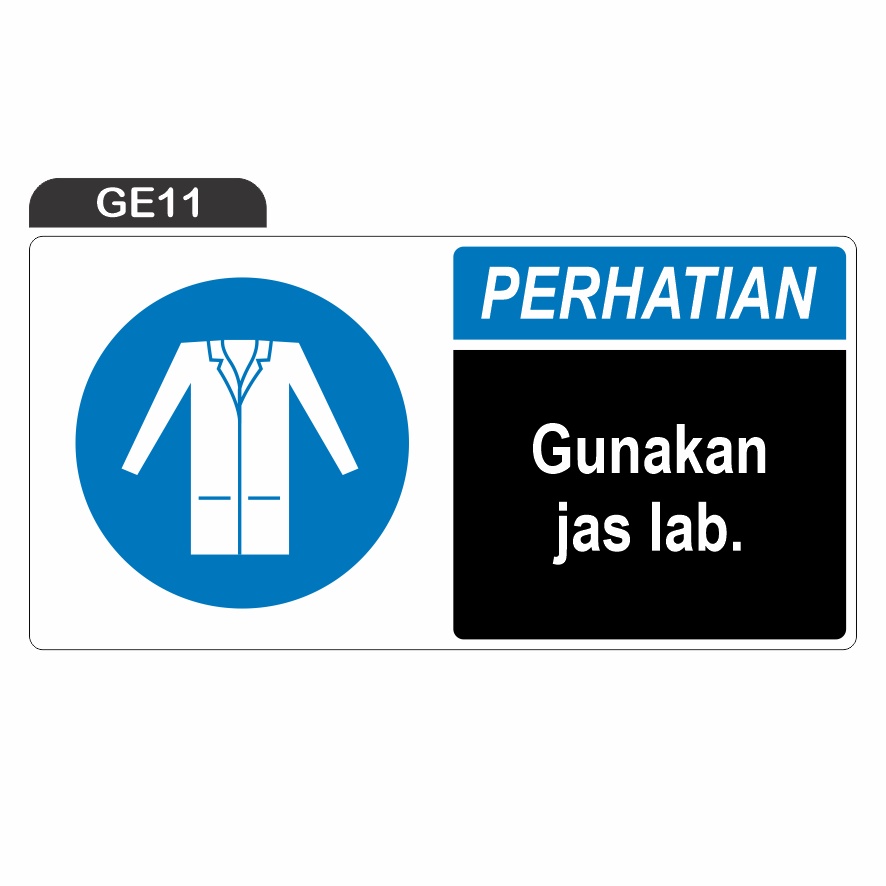 Jual RAMBU GUNAKAN JAS LAB (STICKER ONLY) | Shopee Indonesia