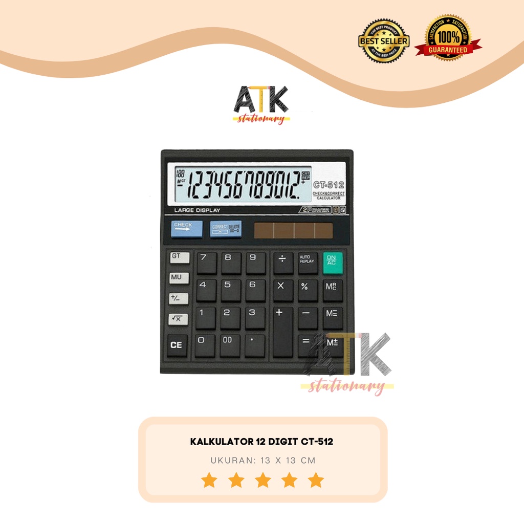 Jual Calculator Pasar Setara Citizen 12 Digit CT-512 - Kalkulator Citizen atk | Shopee Indonesia