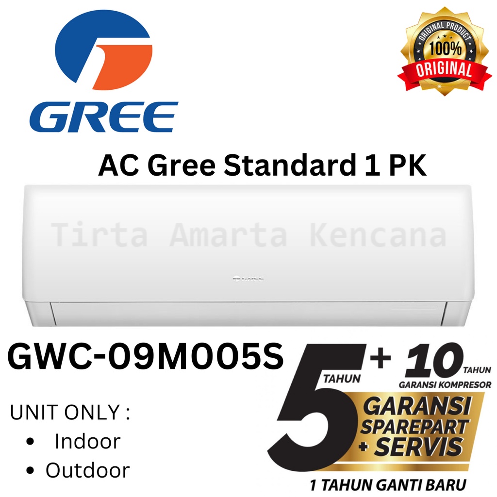 Jual AC Gree 1 PK Standard GWC 09M005S/A Unit Only | Shopee Indonesia