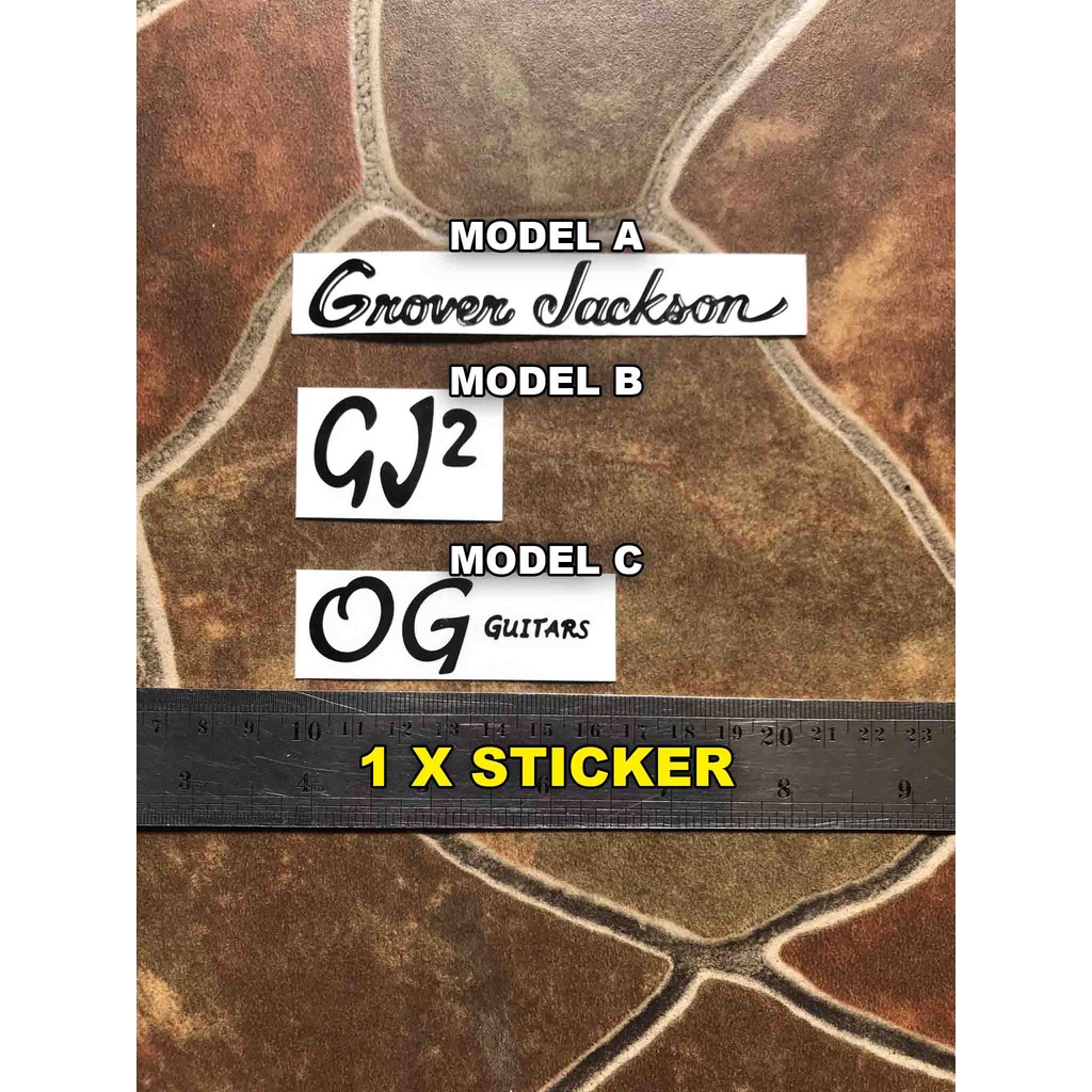 Jual Grover Jackson Engineering Gj 2 Og Guitars Logo Sticker Headstock ...