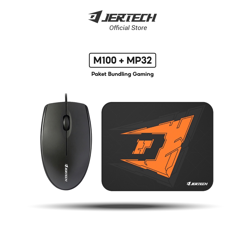 Jual JERTECH - Paket Bundle Mouse Optical M100 Plus Mousepad MP32 Support All Laptop Komputer ...