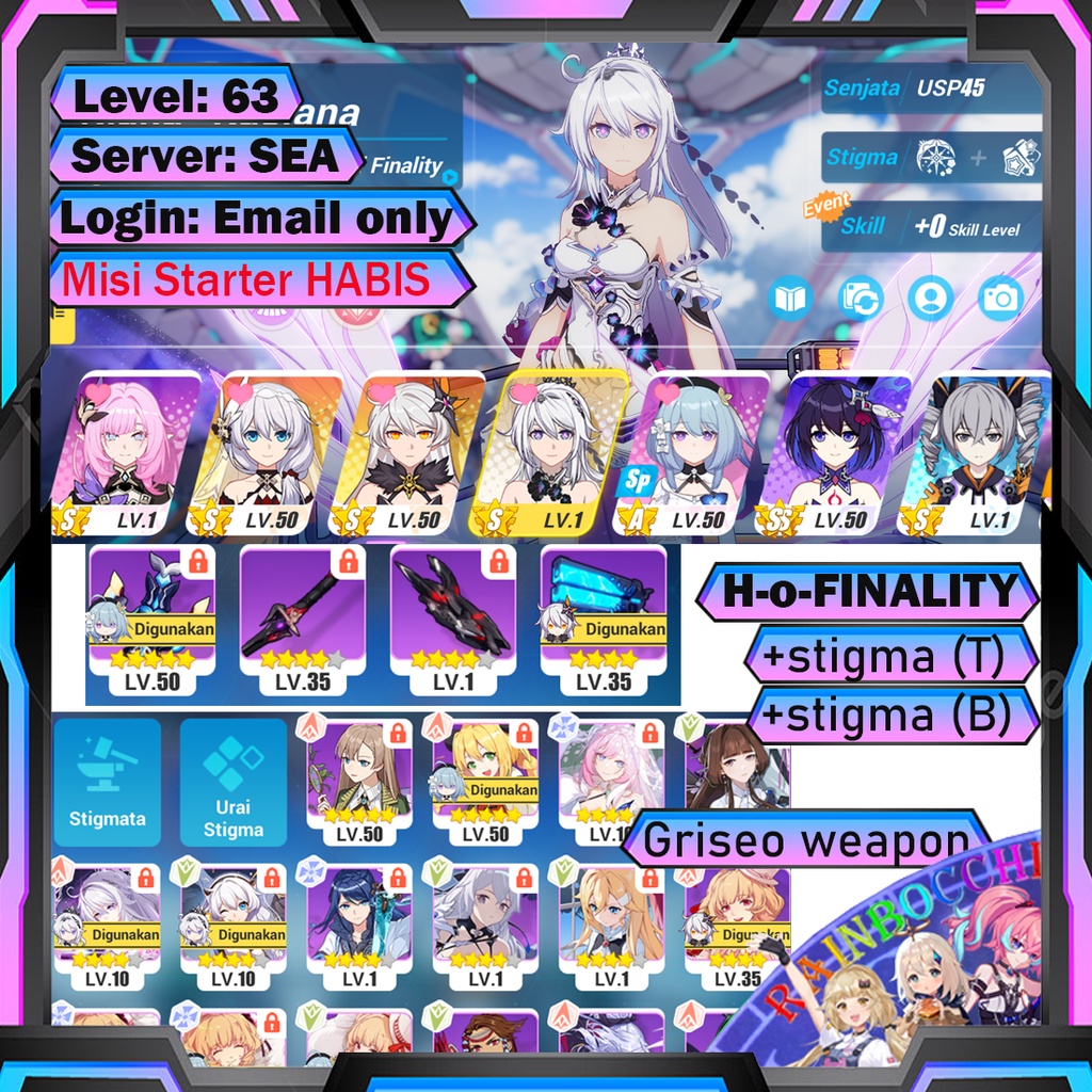 Jual HOFin Akun Hi3 Starter Kiana Herrscher of Finality | Shopee Indonesia