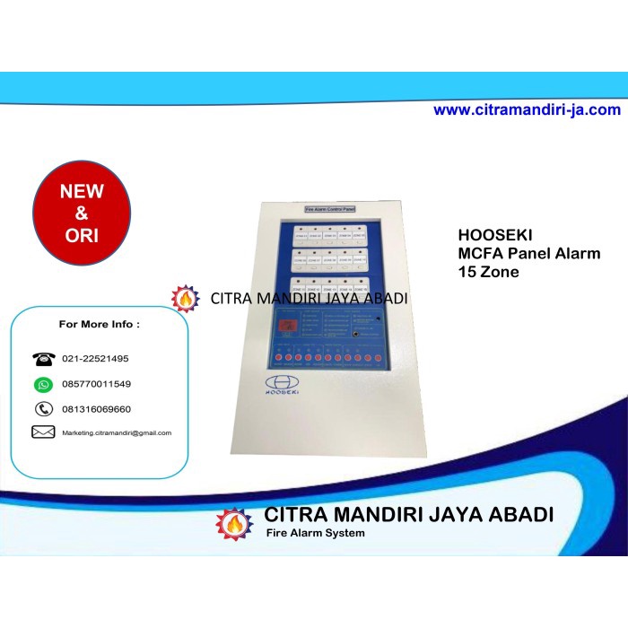 Jual MASTER CONTROL PANEL FIRE ALARM 15 ZONE HOOSEKI MCFA PANEL ...