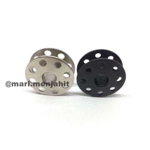 Jual 5-10pcs Spool Bolong/Polos - Besi Hitam / Besi Putih Mesin ...