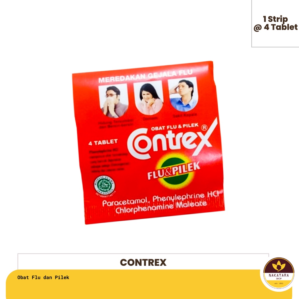 Jual CONTREX ISI 4 TABLET OBAT FLU DAN PILEK | Shopee Indonesia
