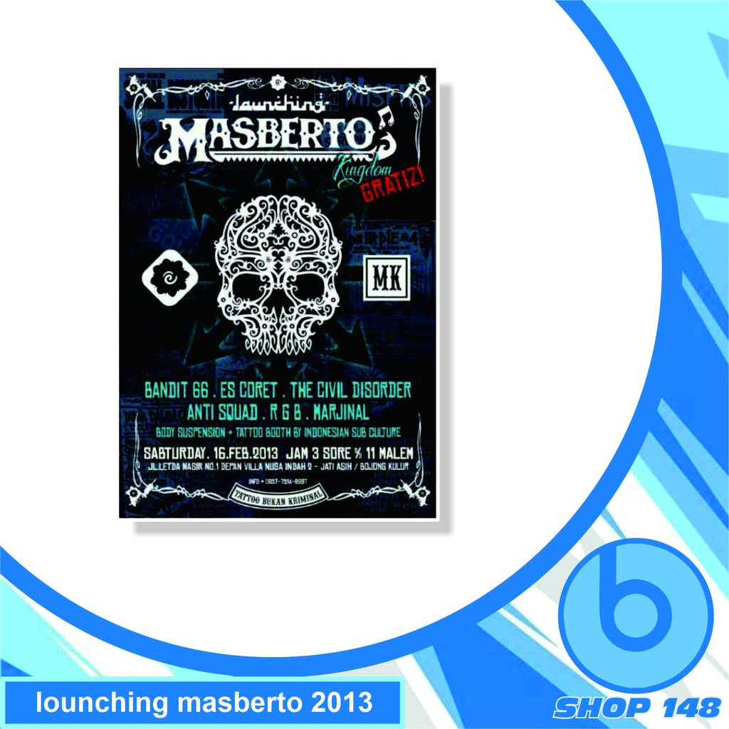 Jual stiker MASBERTO/Stiker Punk Masberto/Stiker Masberto | Shopee ...