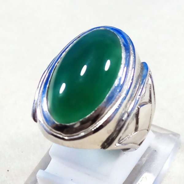 Jual Batu Cincin BATU AKIK NATURAL CHROME CHALCEDONY NATURAL IJO BOTOL ...
