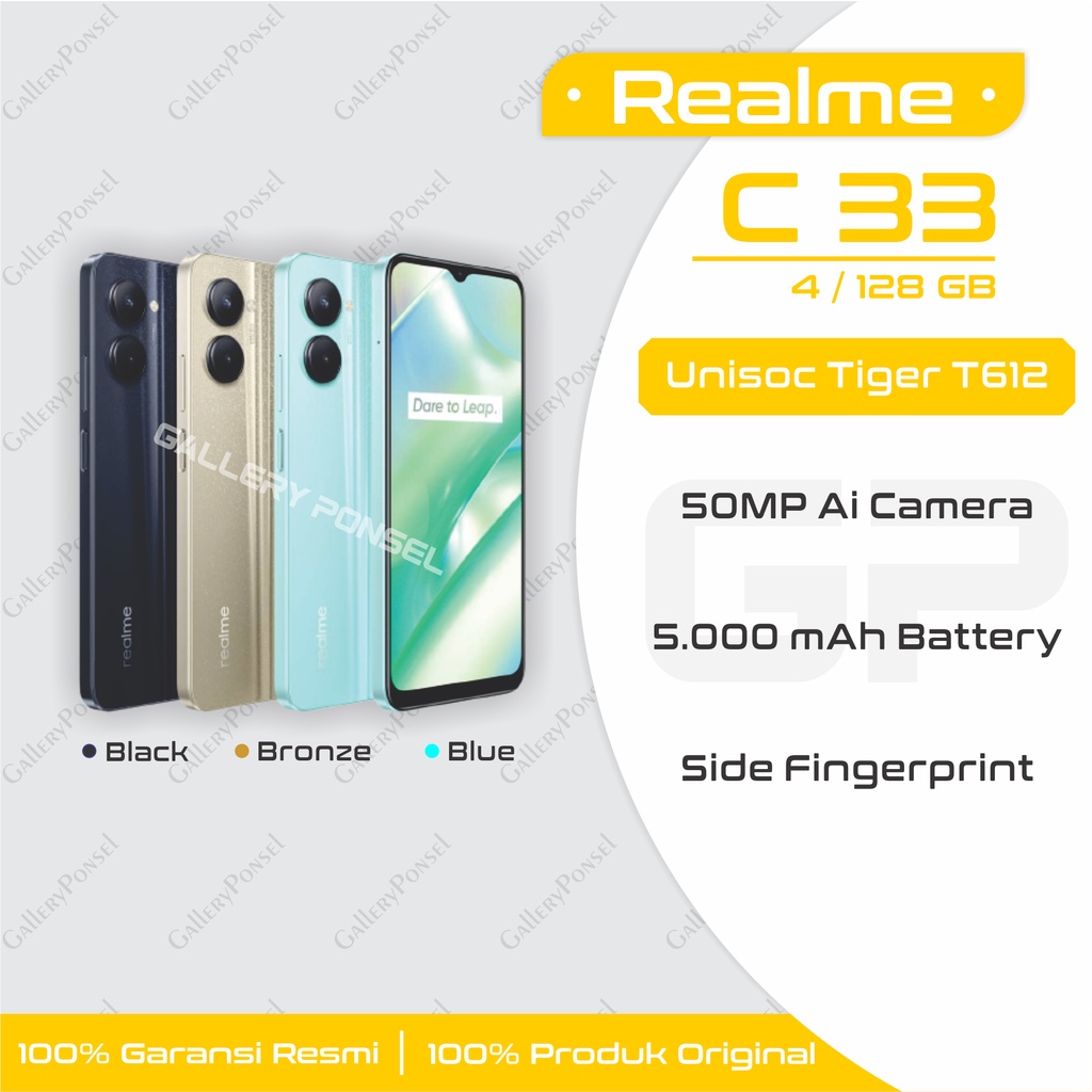 Jual Realme C33 4/128 GB - Garansi Resmi | Shopee Indonesia