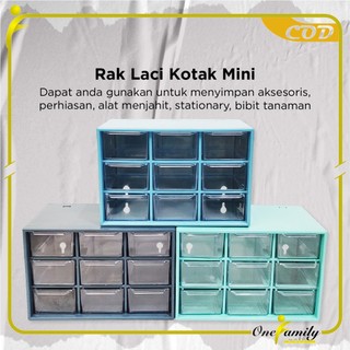 Jual ONE-C804 Kotak Laci Perhiasan kotak Aksesoris Mini 9 Sekat / Kotak ...