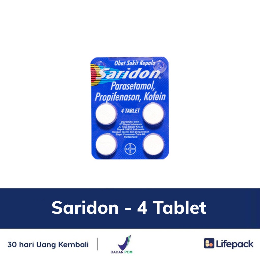 Jual Saridon - 4 Tablet - LIFEPACK | Shopee Indonesia