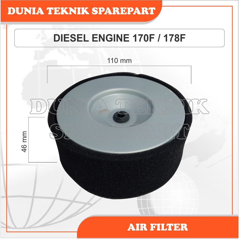 Jual 170F / 178F AIR FILTER, ELEMENT AIR CLEANER, ELEMEN SARINGAN UDARA ...