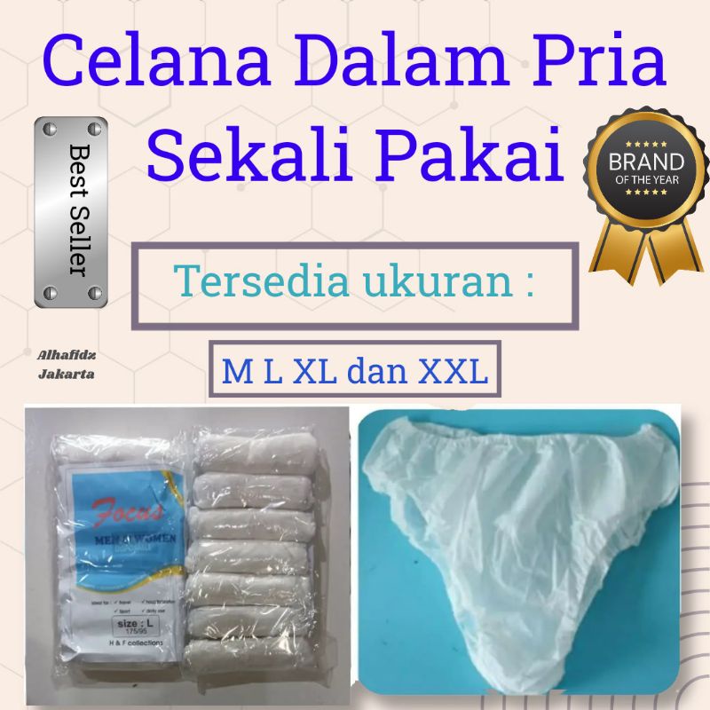 Jual Celana Dalam Sekali Pakai Pria isi 7pcs | Shopee Indonesia