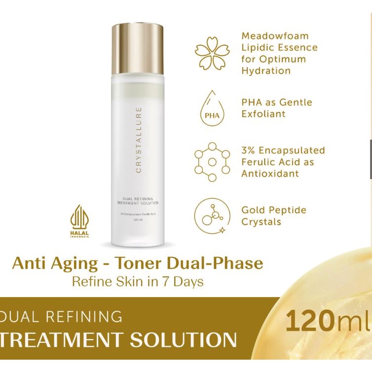 Jual Crystallure Dual Refining Treatment Solution 120 ml - Toner Dual ...