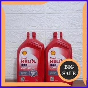 Jual parts oli shell helix hx3 sae 20w-50 1L-original shell scan ...