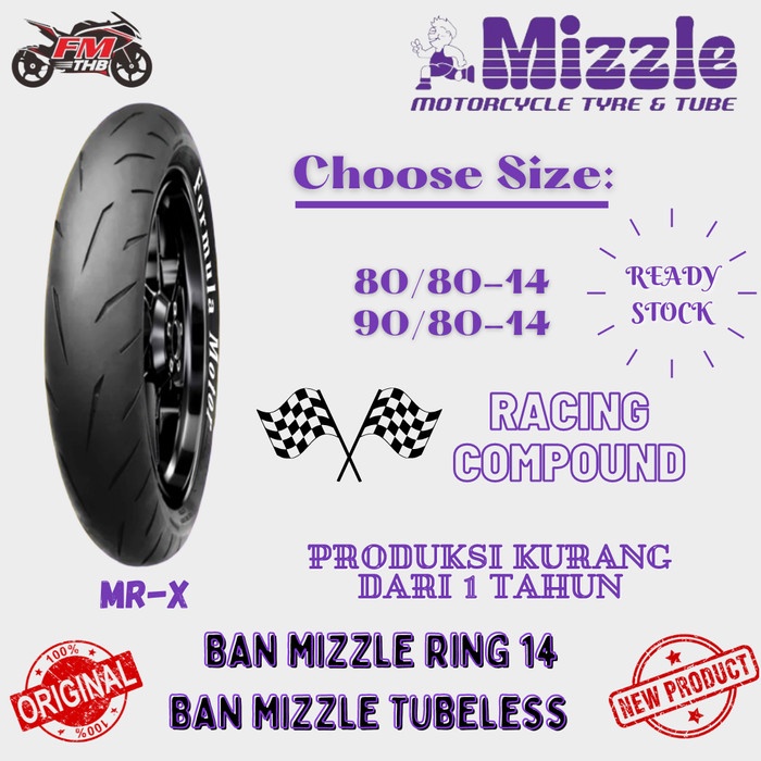 Jual Ban Motor Mizzle MRX Racing Compound - Ban Balap Mizzle Ring 14 ...