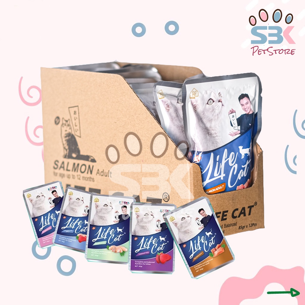 Jual 1 Box Life Cat Sachet Makanan Kucing Basah | Shopee Indonesia