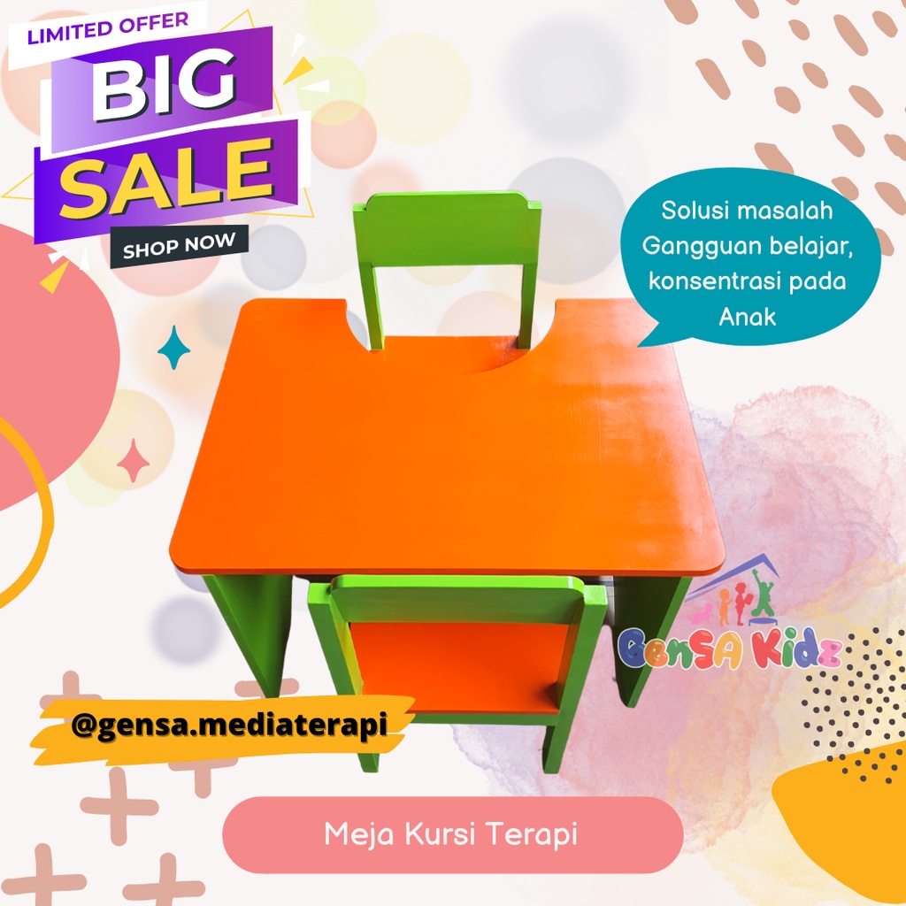 Jual Meja terapi/ Meja belajar anak/ Meja Pediatri/ Meja lipat/ Meja ...